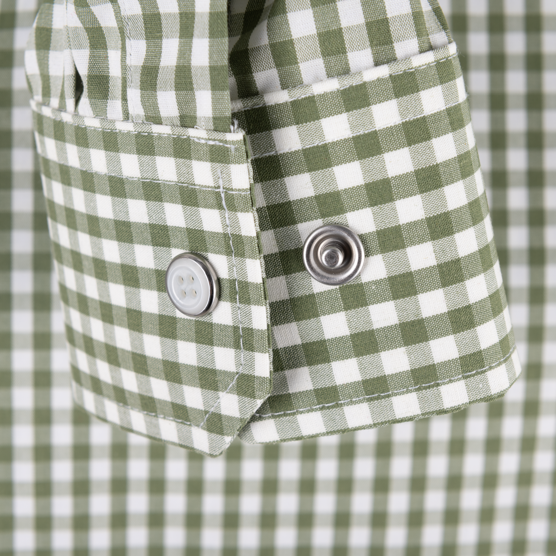 CONCEPT Bluse langarm, kariert für Damen | oliv vichy | XS | 480807000001